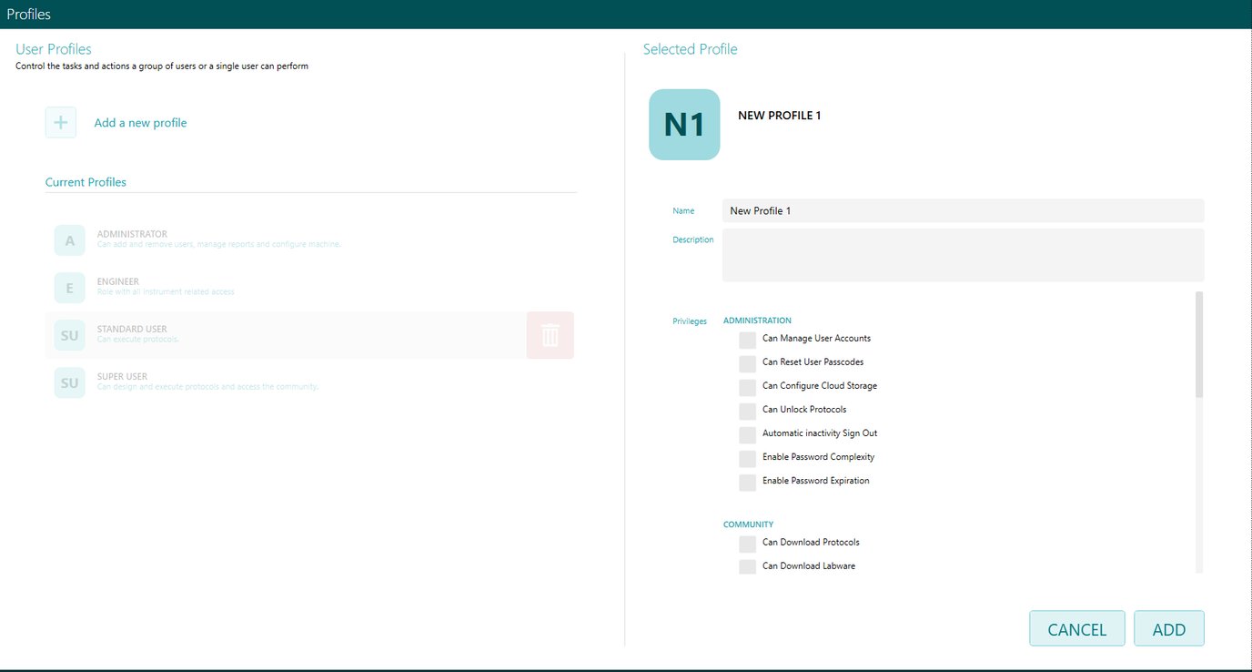 Managing user accounts - 13.2 - Creating or modifying profiles